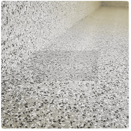 Commercial Epoxy Flake Flooring in Palm Beach Florida